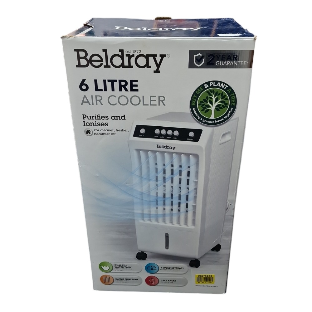 Pre-owned Beldray 6 Litre 3 Speed Portable Air Ice Cooler - Own4Less